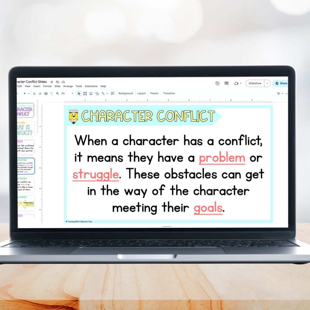 Character Conflict Reading Lesson | Slideshow and Lessons - Teaching ...