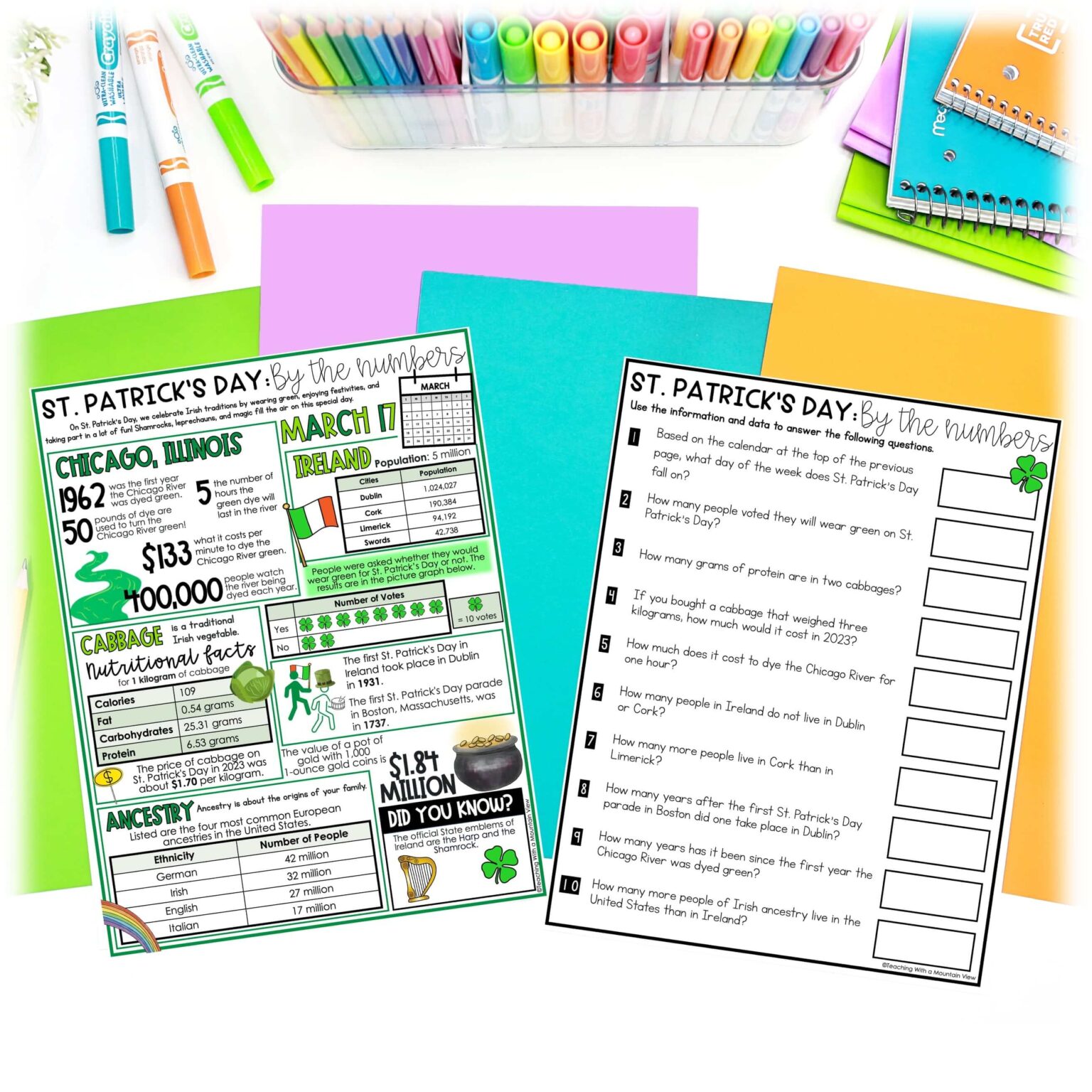 Back to School Math By the Numbers Activity - Teaching with a Mountain View