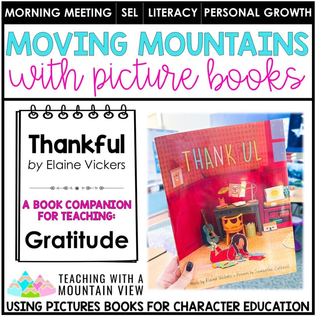 Picture Book Character Lessons | Gratitude Activities | Thankful ...