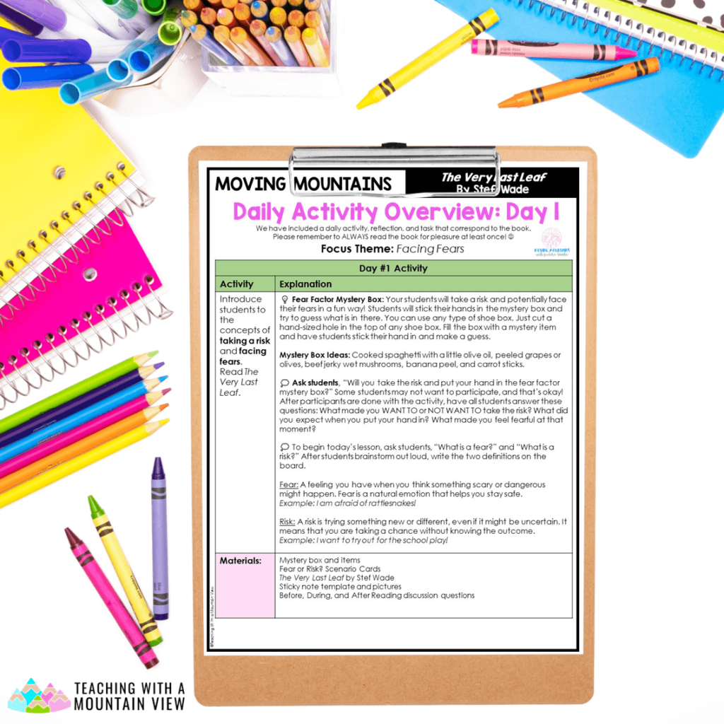 Facing Fears | SEL Activities | Character Education with Picture Books ...
