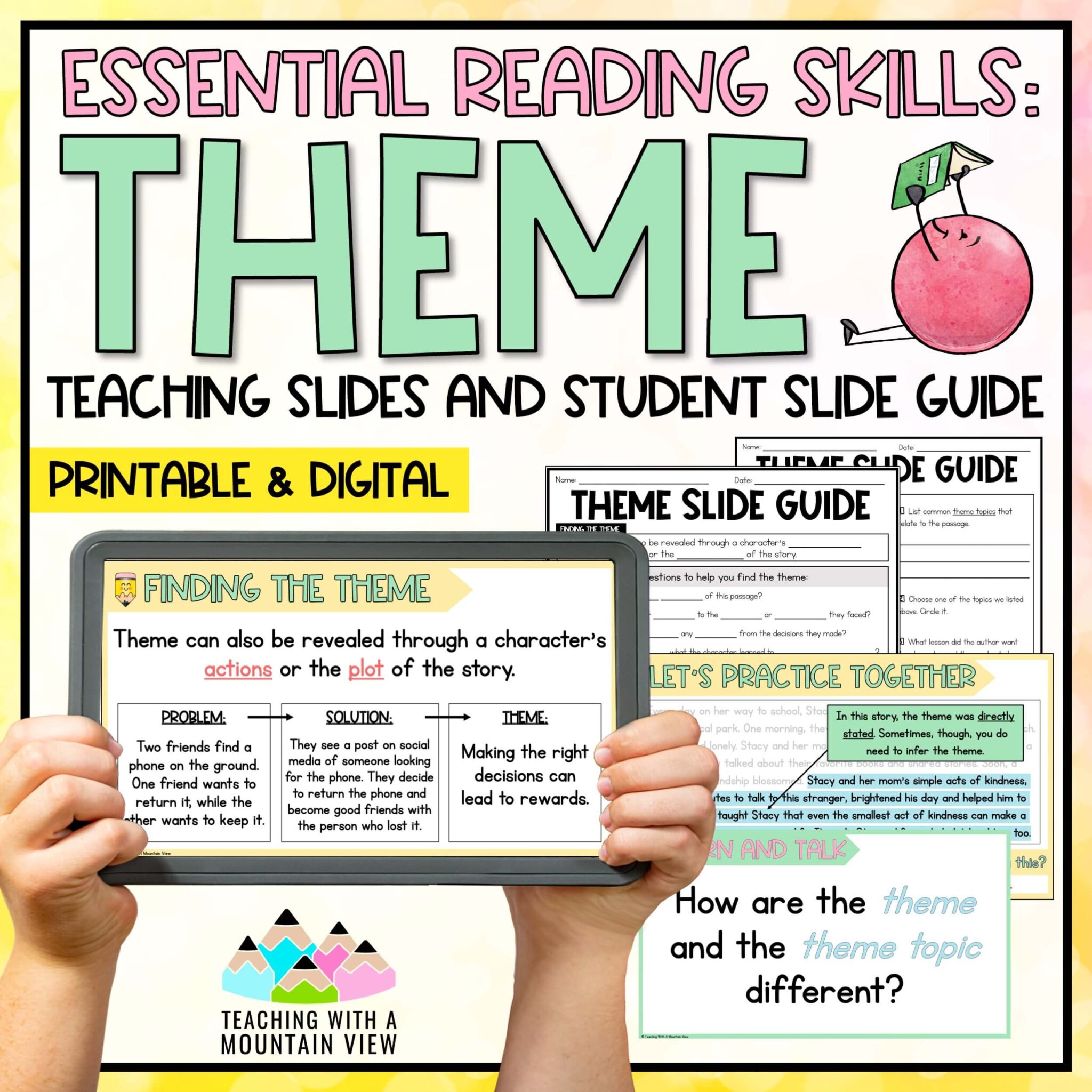 Theme Reading Lesson | Slideshow and Lessons - Teaching with a Mountain View
