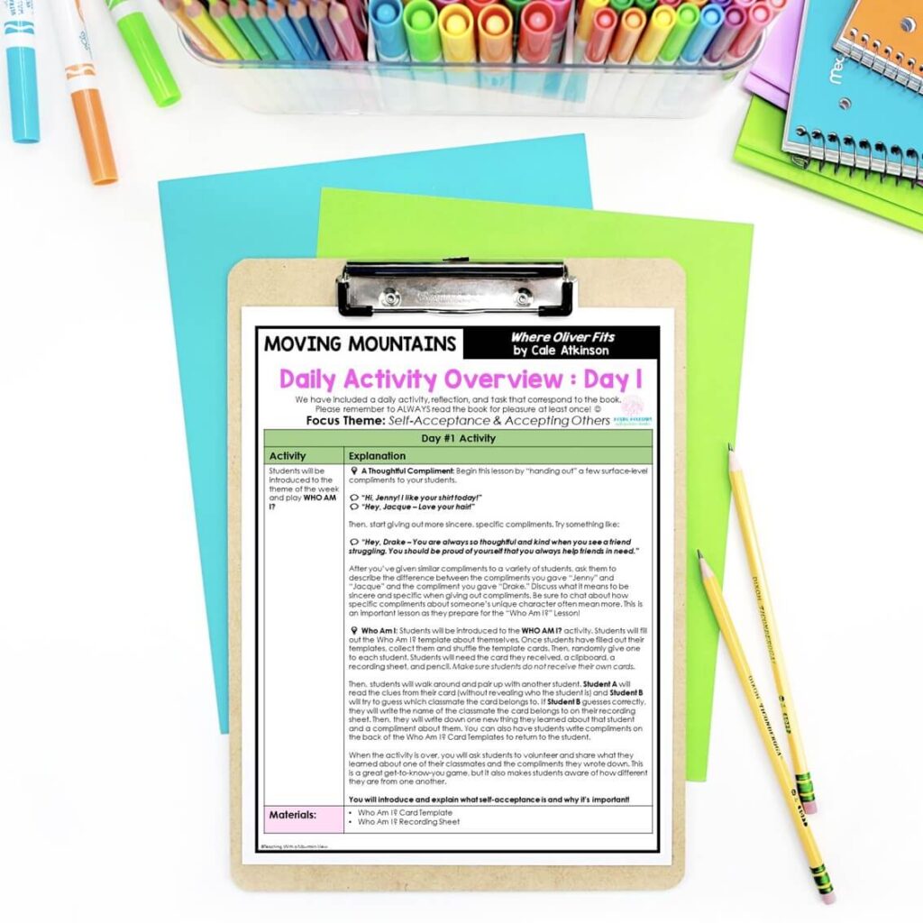 Self-Acceptance Lessons | SEL Activities | Picture Book Character ...