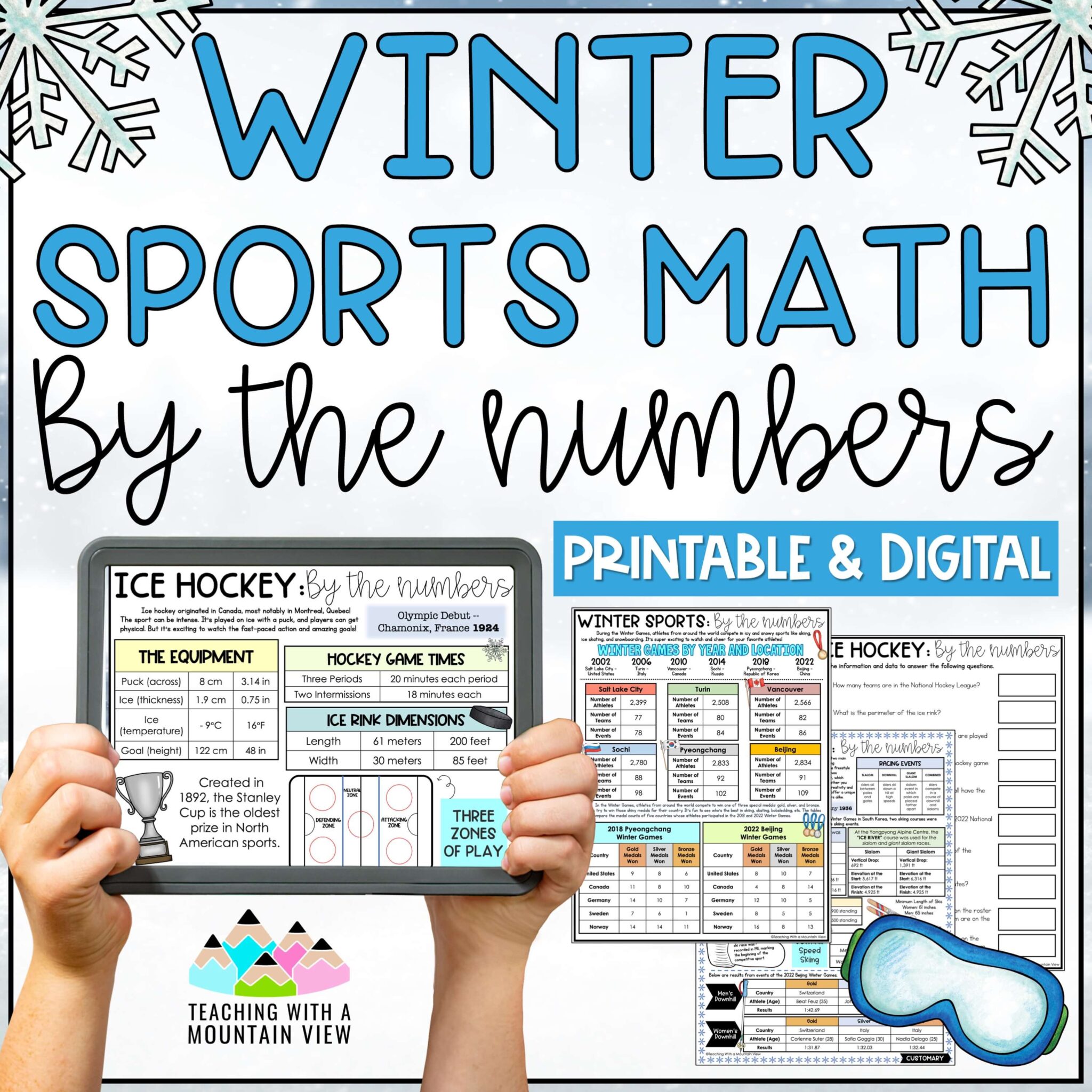 Winter Math By the Numbers Activity - Teaching with a Mountain View