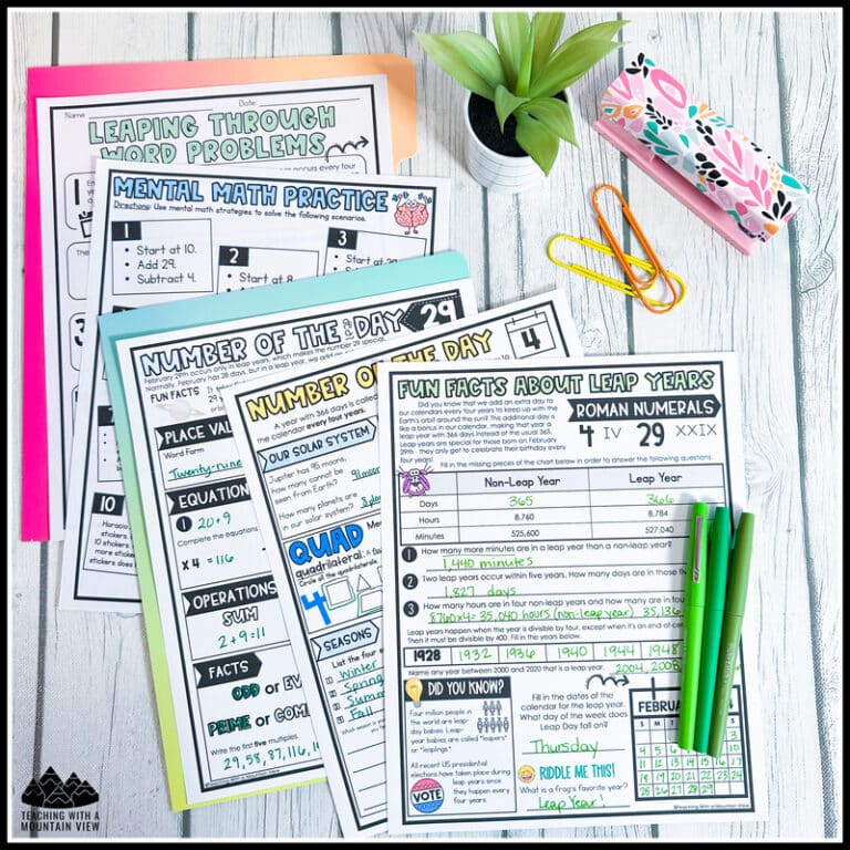 Leap Year Activities For Upper Elementary School - Teaching with a ...