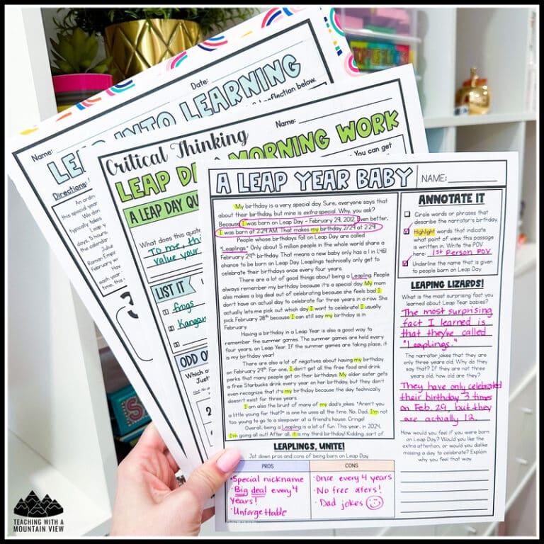 Leap Year Activities For Upper Elementary School - Teaching with a ...