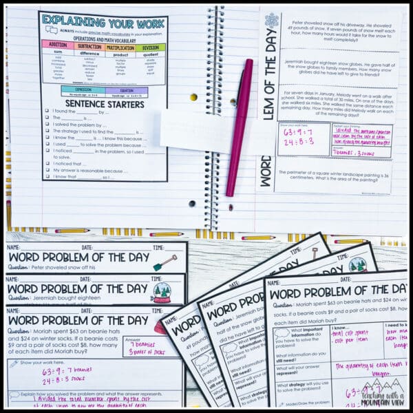 The Importance of Daily Math Word Problems - Teaching with a Mountain View
