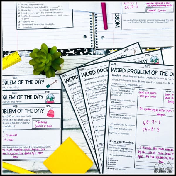 The Importance of Daily Math Word Problems - Teaching with a Mountain View