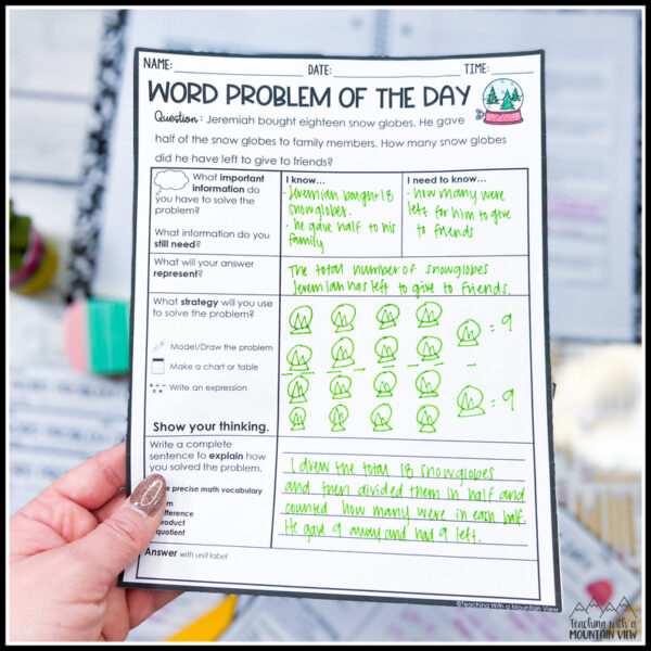 The Importance of Daily Math Word Problems - Teaching with a Mountain View