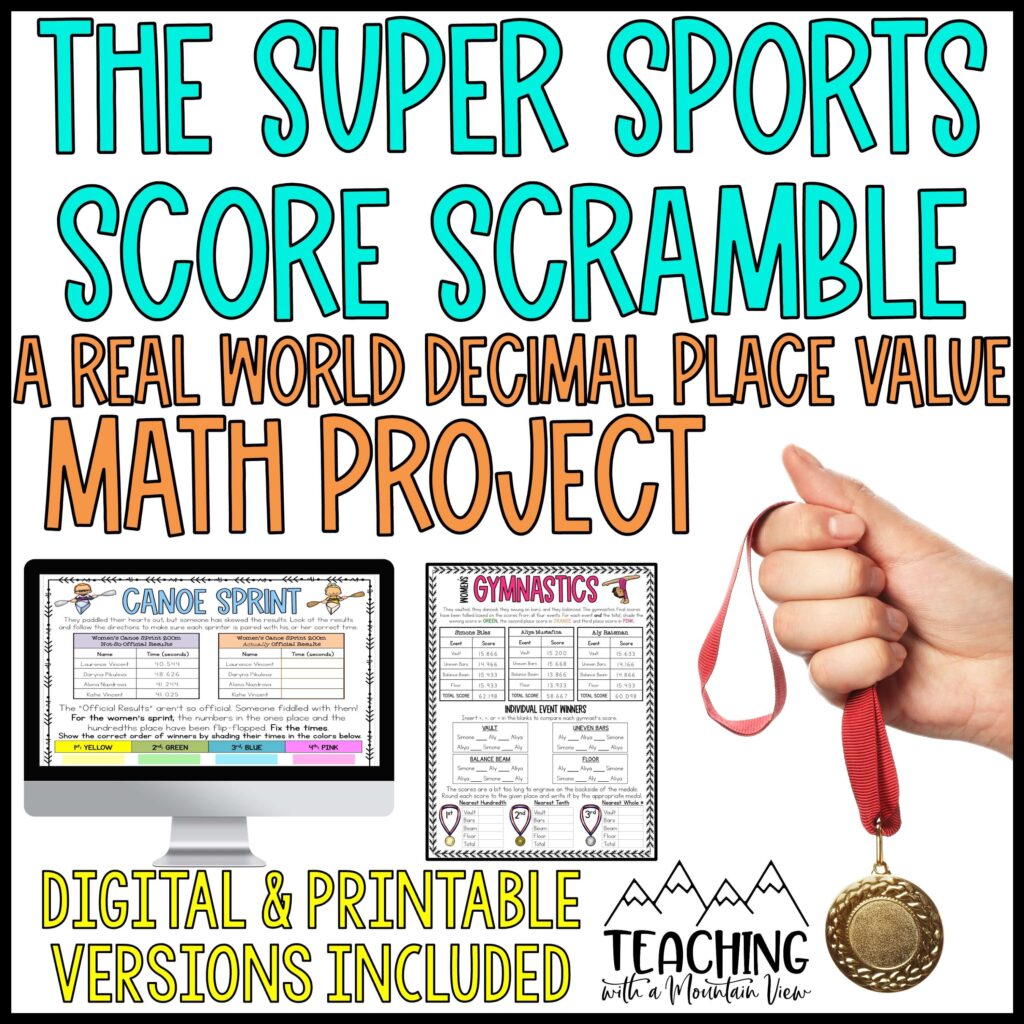Decimal Place Value Math Project - Teaching with a Mountain View