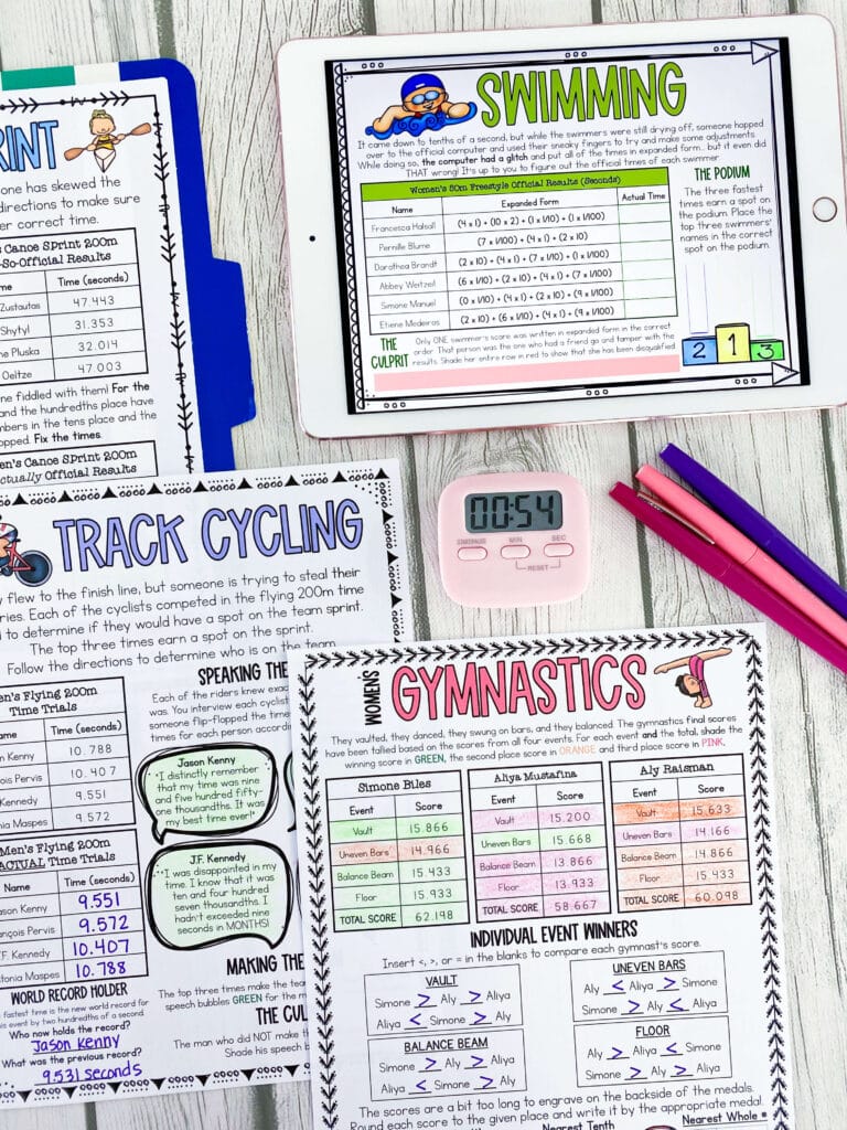 Decimal Place Value Math Project - Teaching with a Mountain View