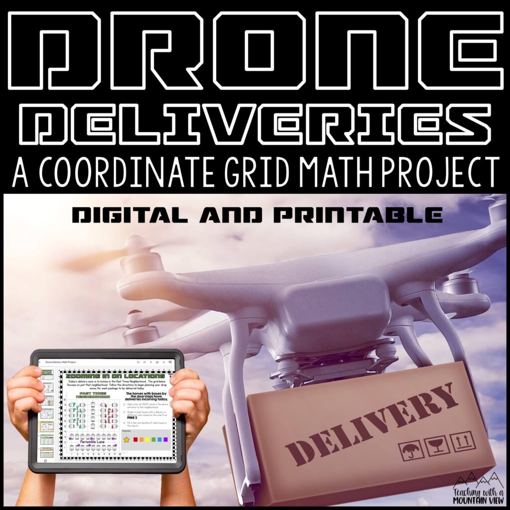 Coordinate Graphing Math Project | Real-World Drone Activities ...