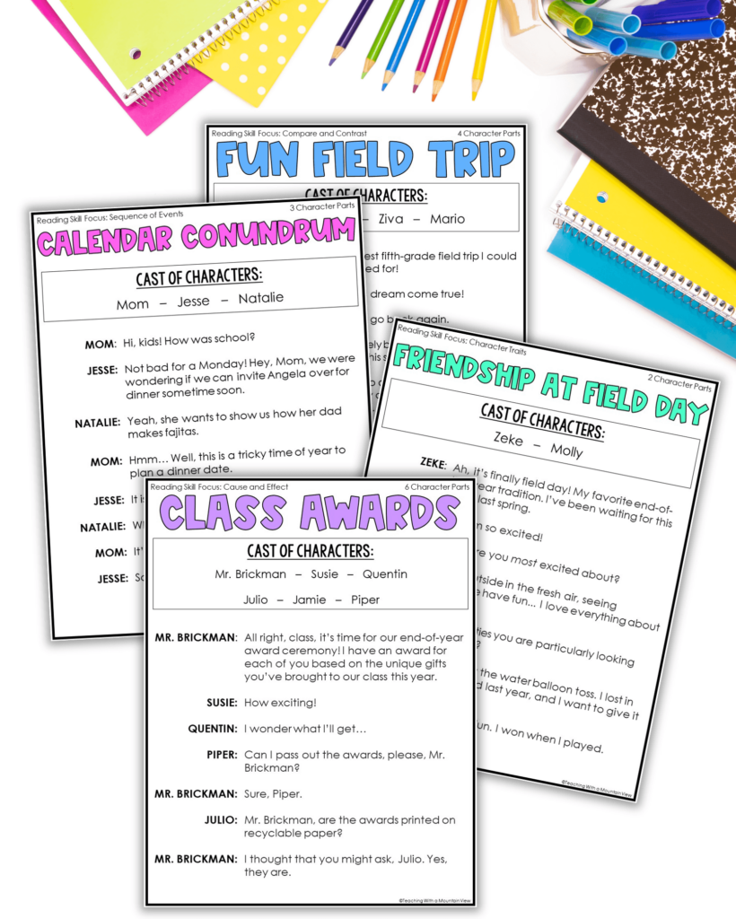 End of the Year Reader's Theater Scripts - Teaching with a Mountain View