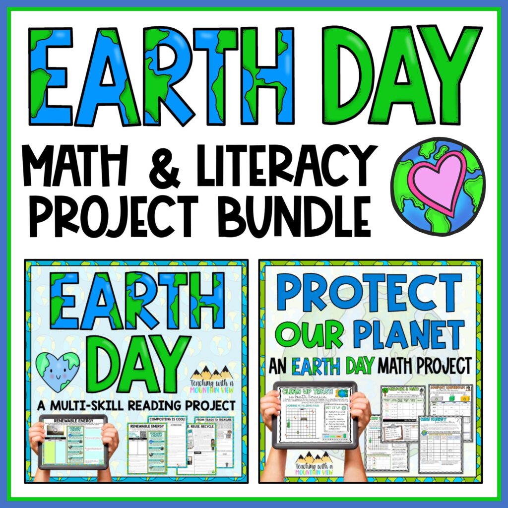 Earth Day Math and Literacy Projects - Teaching with a Mountain View