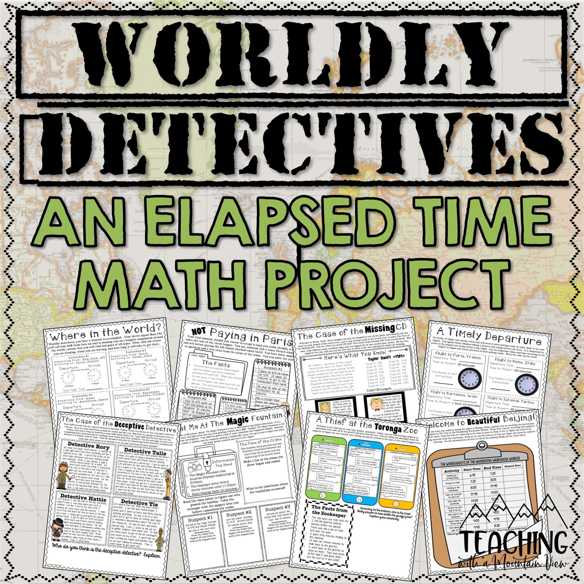 Elapsed Time Math Project | Real-World Time Project and Activities ...