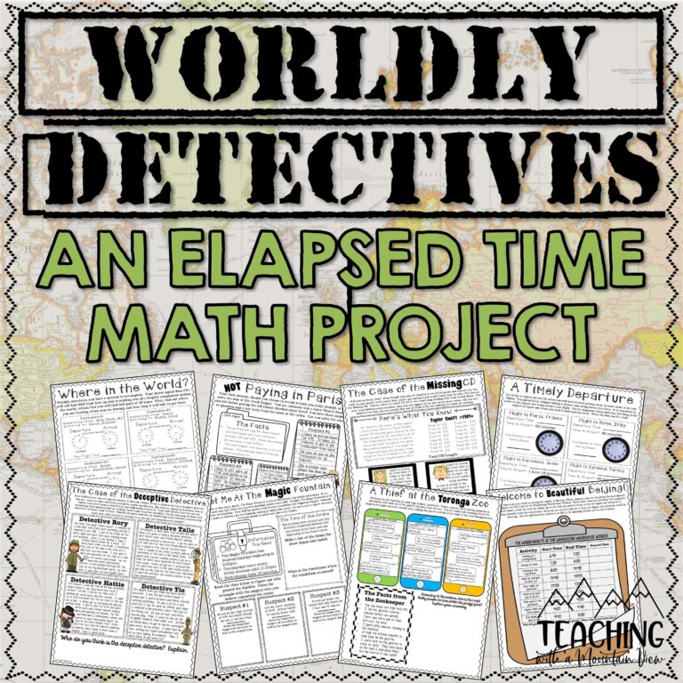 Elapsed Time Math Project | Real-World Time Project and Activities ...