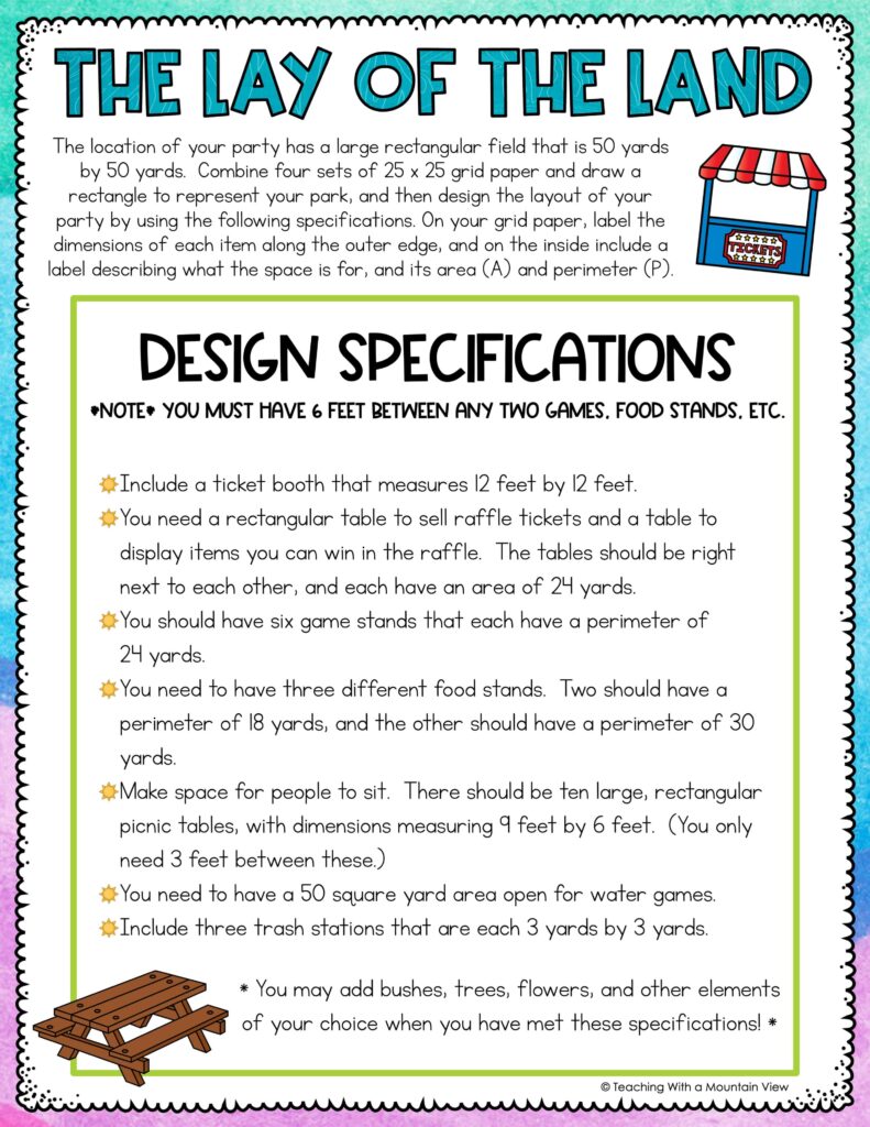 End of the Year Math Project - Teaching with a Mountain View