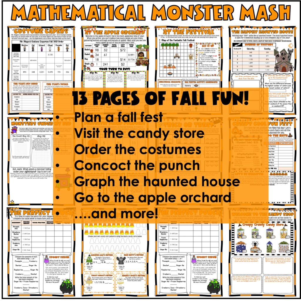 Halloween Math Project | Halloween Math Activities - Teaching with a ...