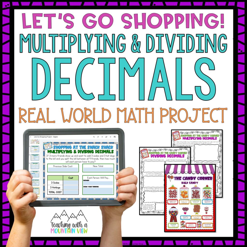 Multiplying and Dividing Decimals Math Project - Teaching with a ...