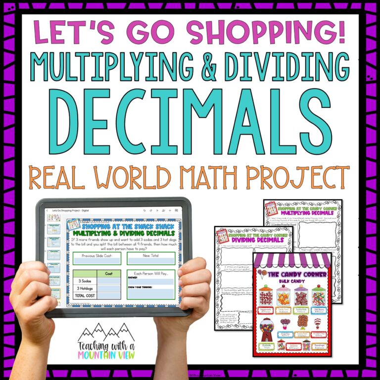 Multiplying and Dividing Decimals Math Project - Teaching with a ...