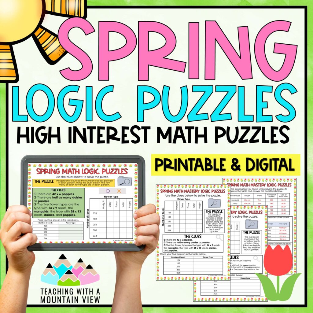 End of the Year Math Logic Puzzles Activities for Critical Thinking ...