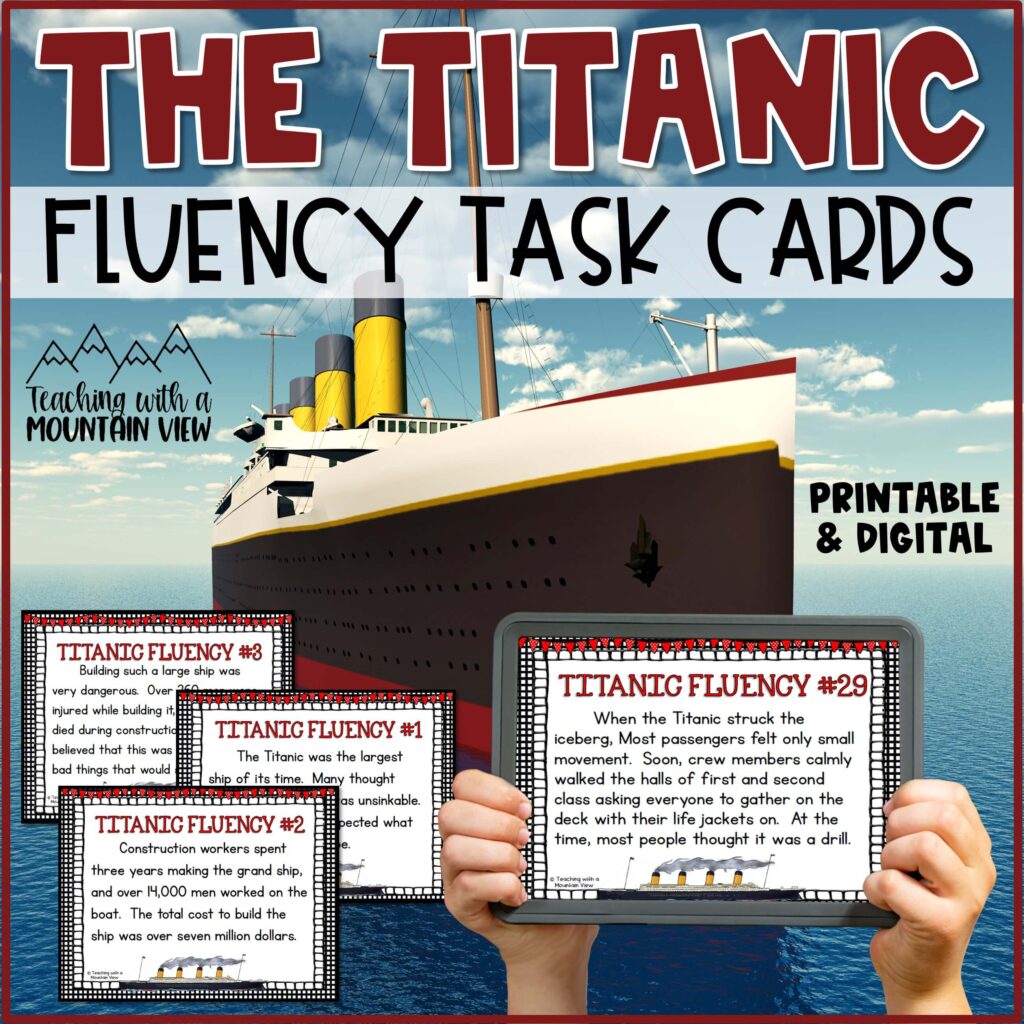 Titanic Reading Fluency Task Cards - Teaching with a Mountain View