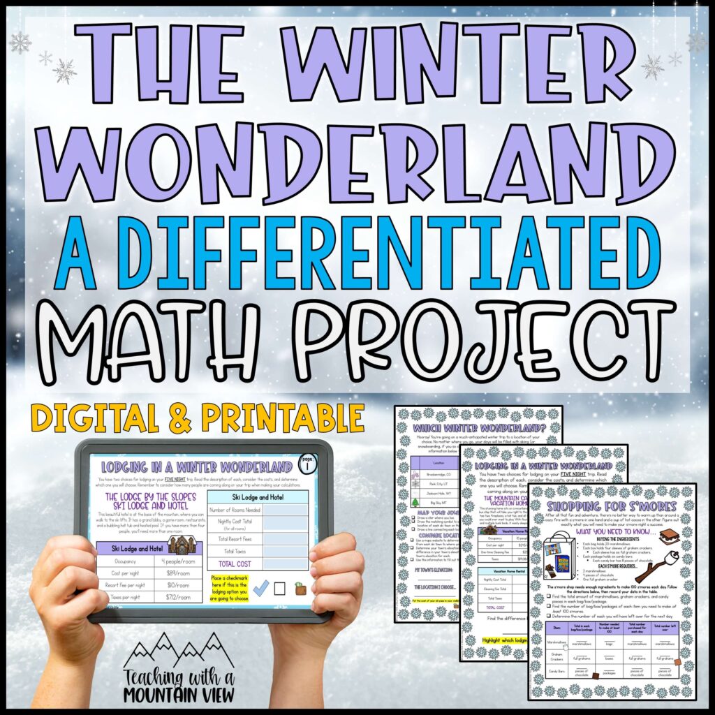 Winter Math Project - Teaching with a Mountain View
