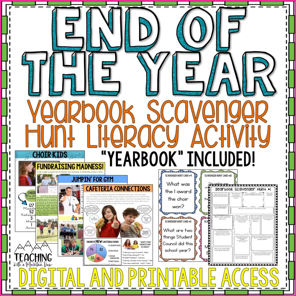 End of the Year Activities Bundle - Teaching with a Mountain View