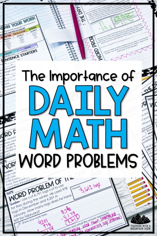 The Importance of Daily Math Word Problems - Teaching with a Mountain View