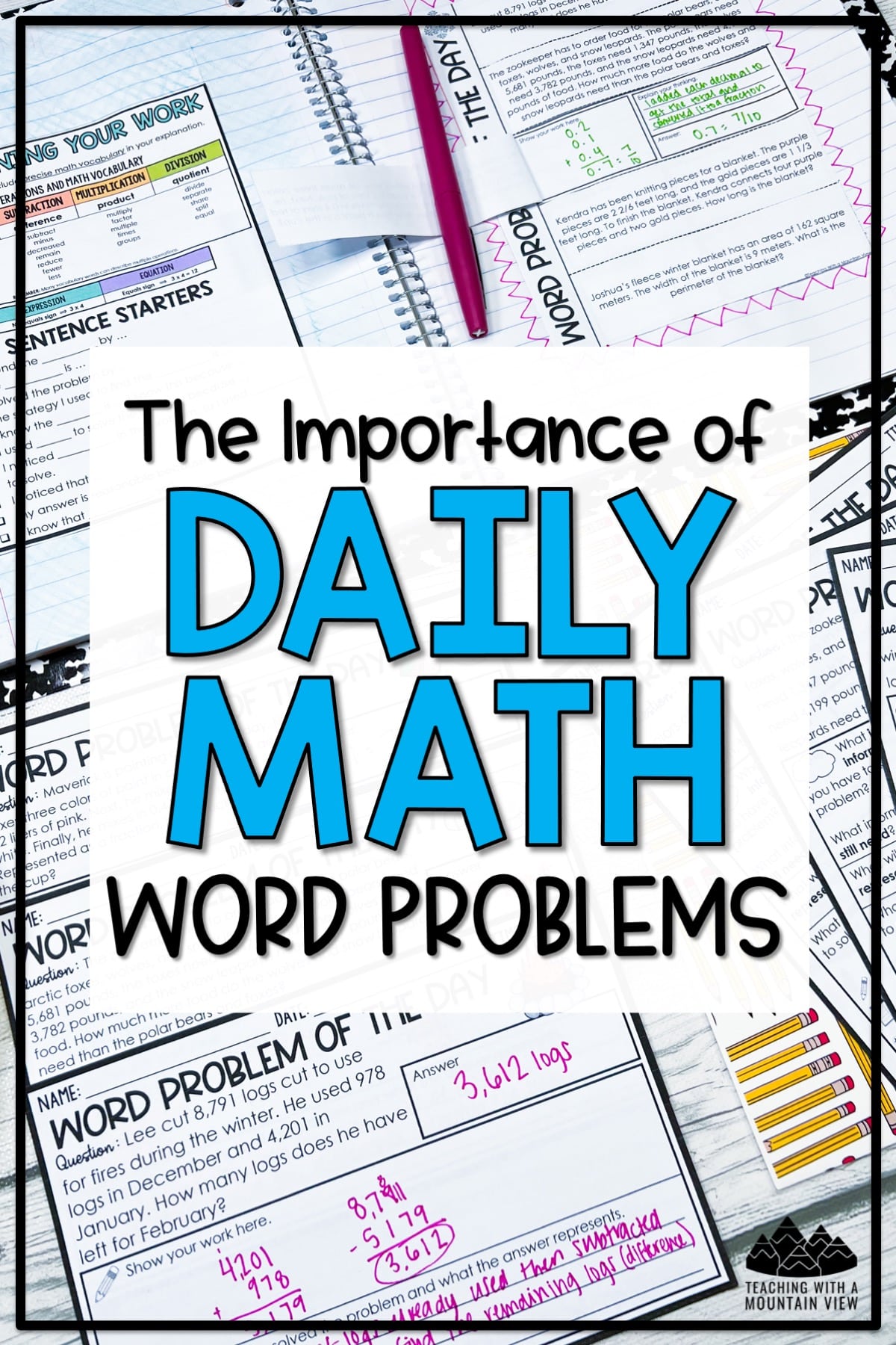 The Importance of Daily Math Word Problems - Teaching with a Mountain View
