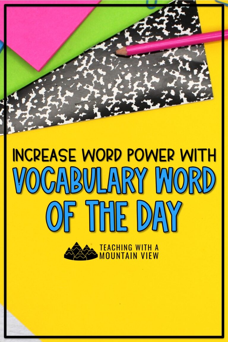 Increase Word Power with Vocabulary Word of the Day - Teaching with a ...