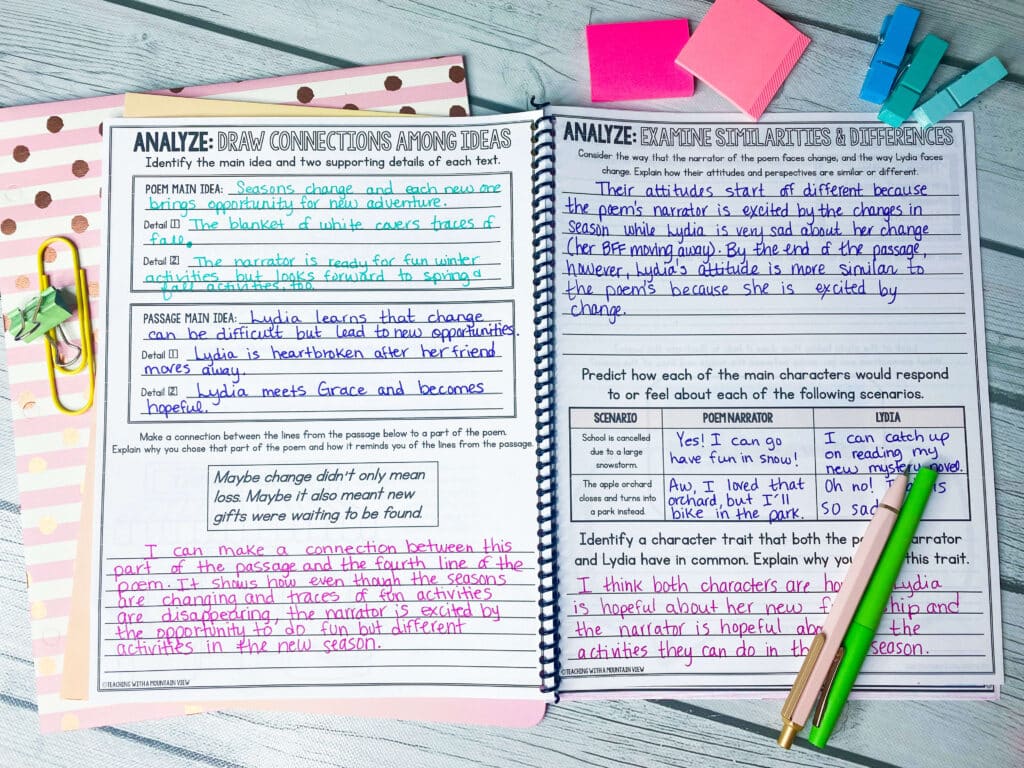 Paired Passages With Poems | Set 4 - Teaching with a Mountain View