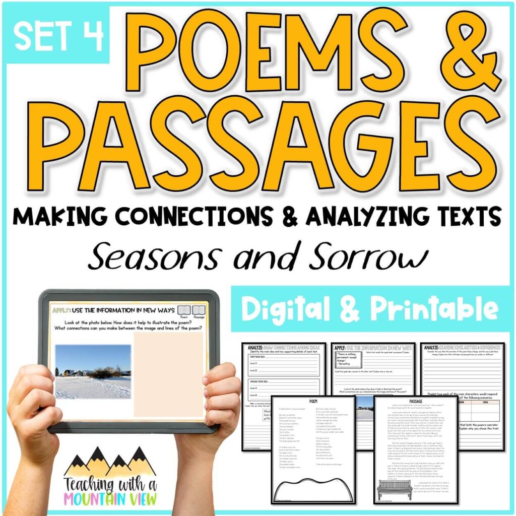 Paired Passages With Poems | Set 4 - Teaching with a Mountain View