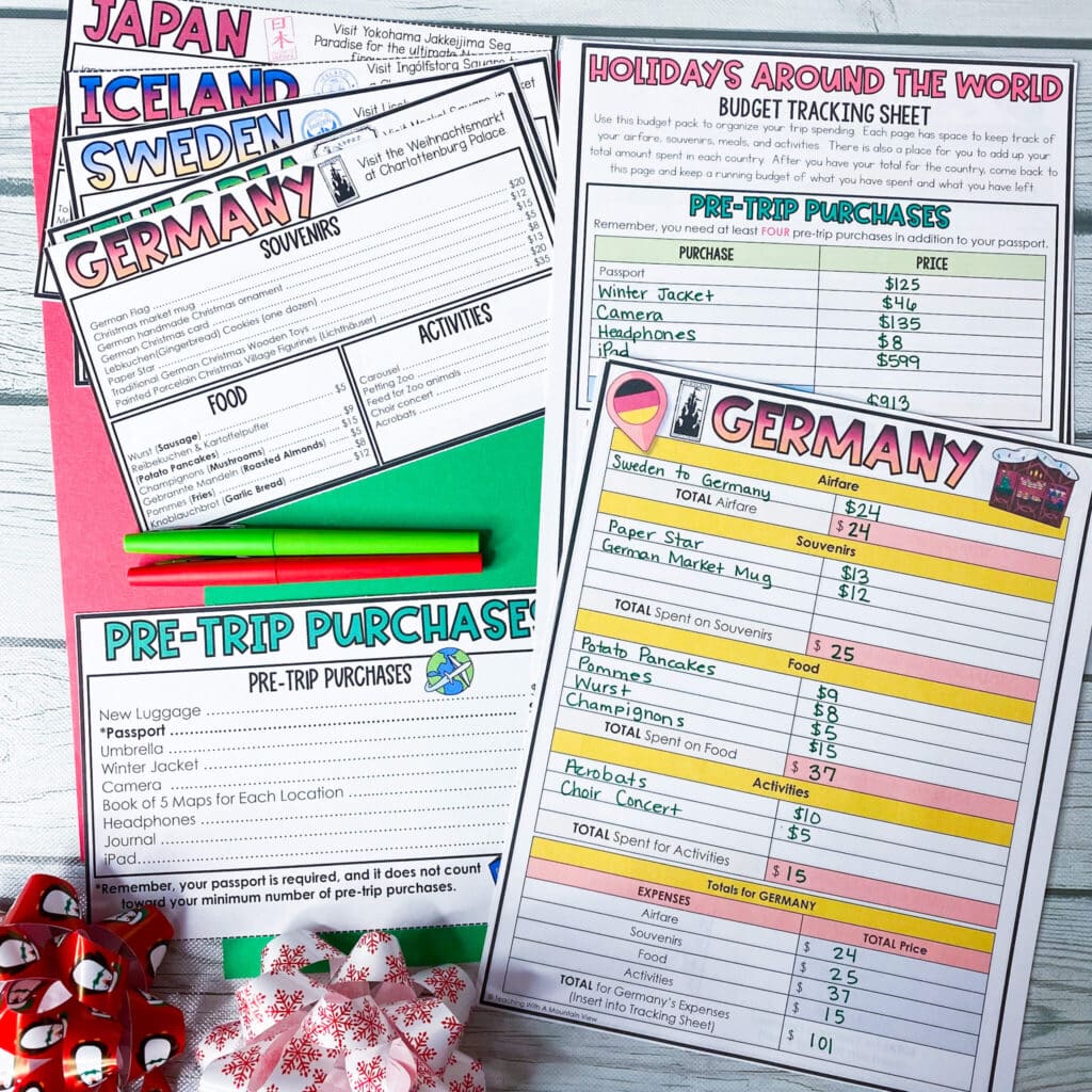 Holidays Around the World Math Project | Christmas Around the World ...