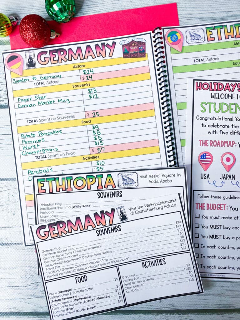 Holidays Around the World Math Project | Christmas Around the World ...