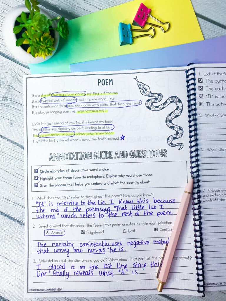 Paired Passages With Poems | Set 2 - Teaching with a Mountain View