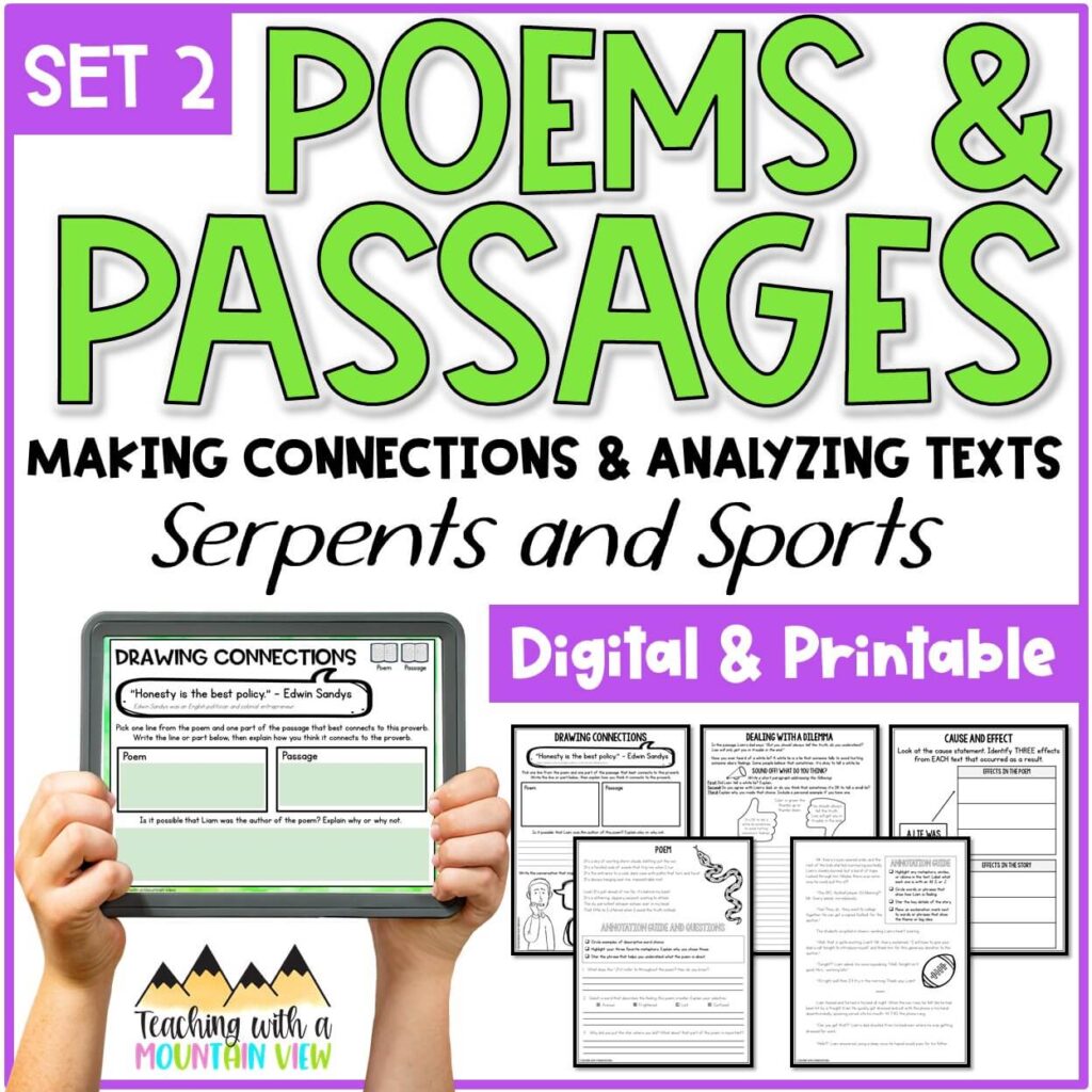 Paired Passages With Poems | Set 2 - Teaching with a Mountain View