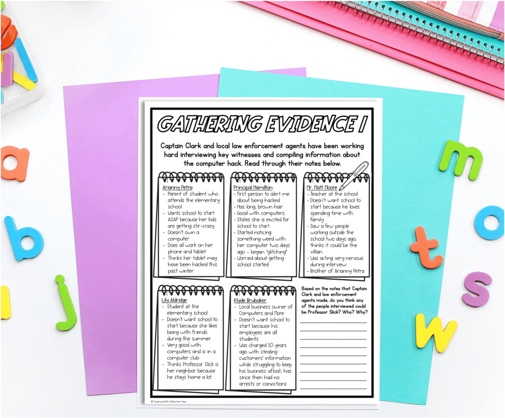 Story Elements Reading Project | Reading Comprehension Enrichment ...