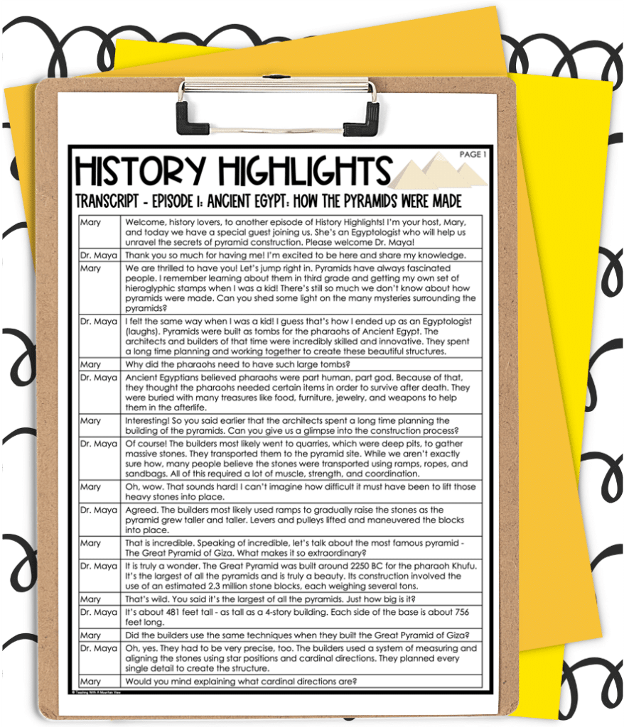 History Podcasts for Reading and Listening Comprehension Practice ...