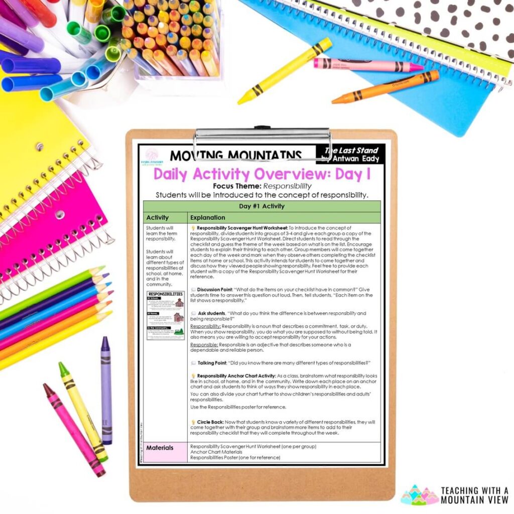 Responsibility Lessons and Activities for Kids | The Last Stand | SEL ...