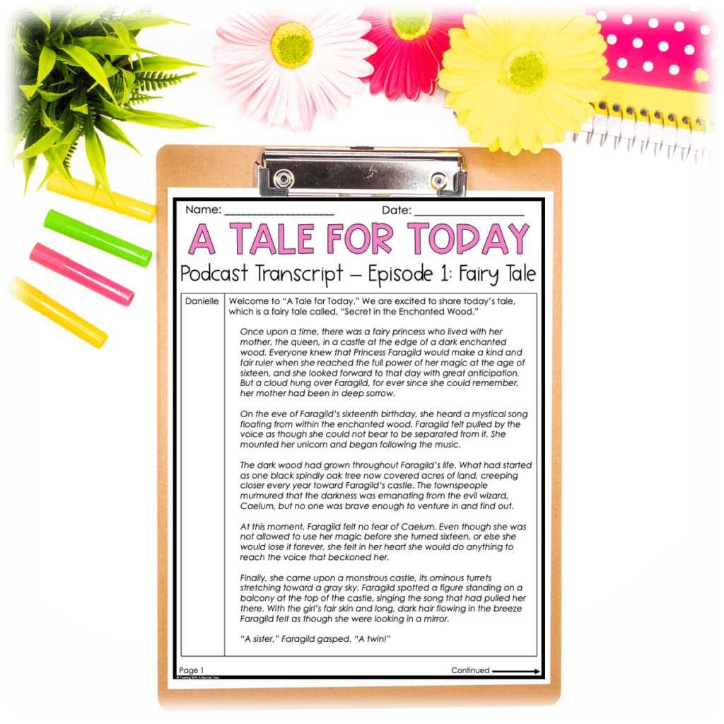 Types of Tales Podcasts for Reading and Listening Comprehension ...