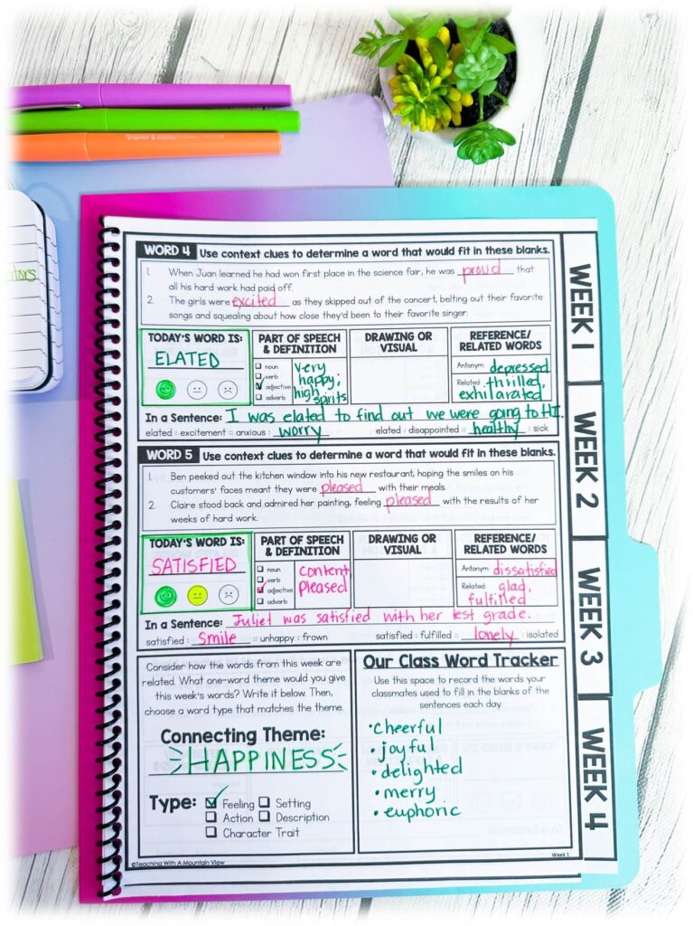 Vocabulary Word of the Day | Monthly Journal and Slides | BUNDLE ...