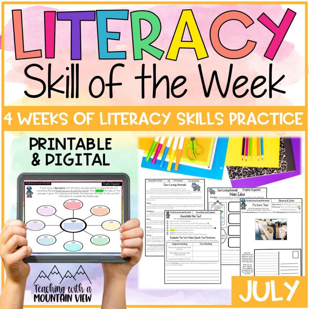 July Reading Comprehension Passages | Summer REVIEW - Teaching with a ...