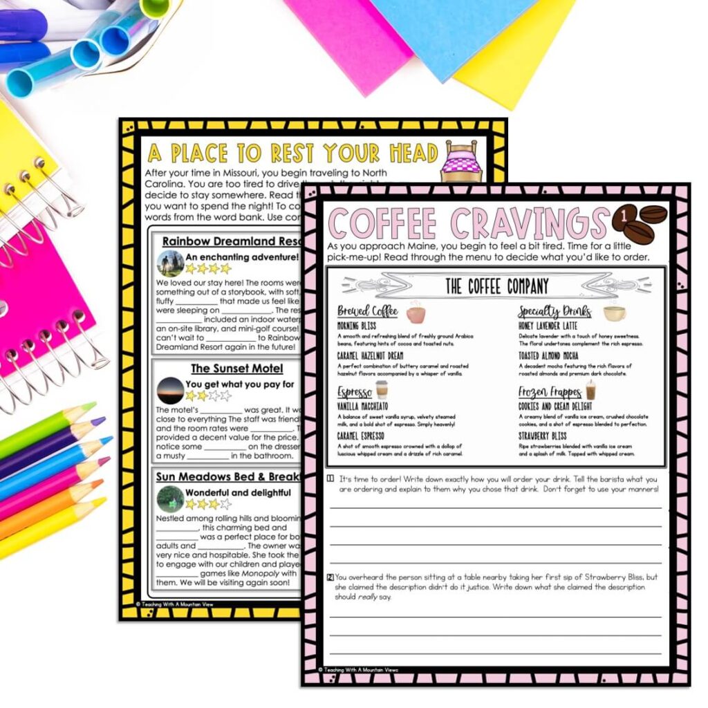 Back to School Reading Project | Road Trip Reading Project - Teaching ...