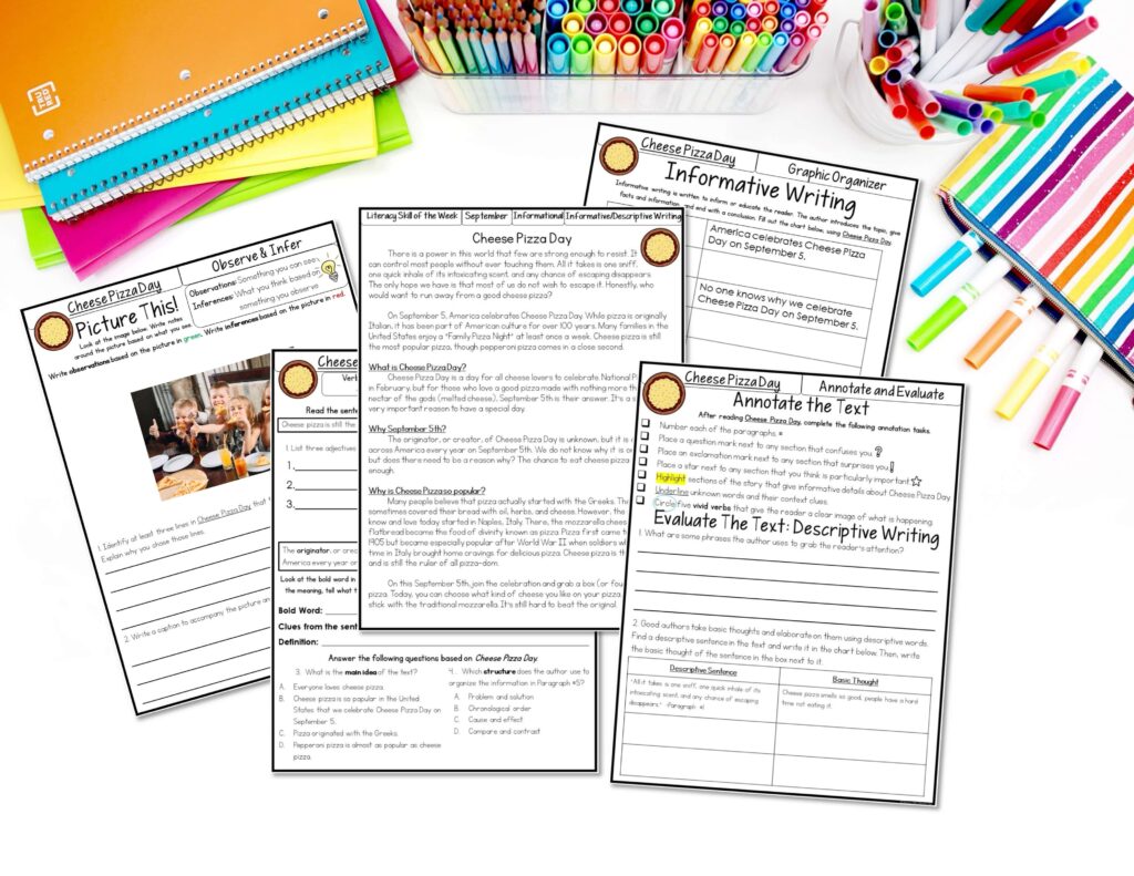 Literacy Skill of the Week | September Reading Passages - Teaching with ...