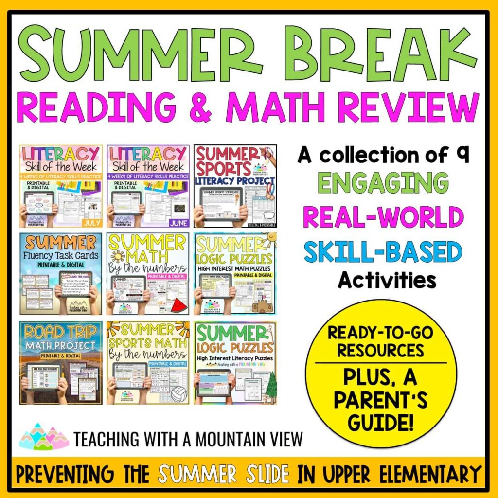 Summer Break Reading and Math Workbook | Summer Slide Prevention ...