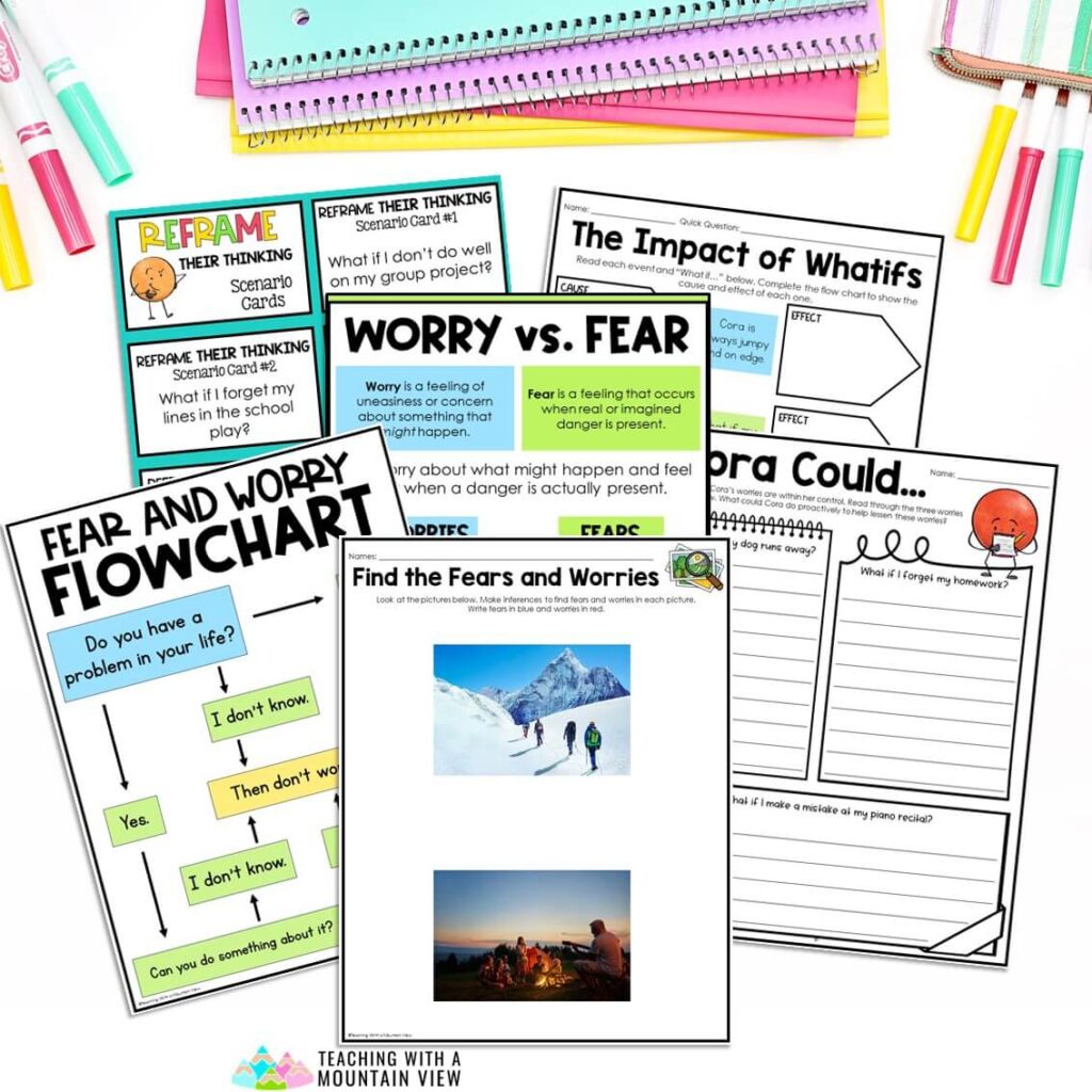 Worry Activities and Worksheets for Kids | Character Education and SEL ...