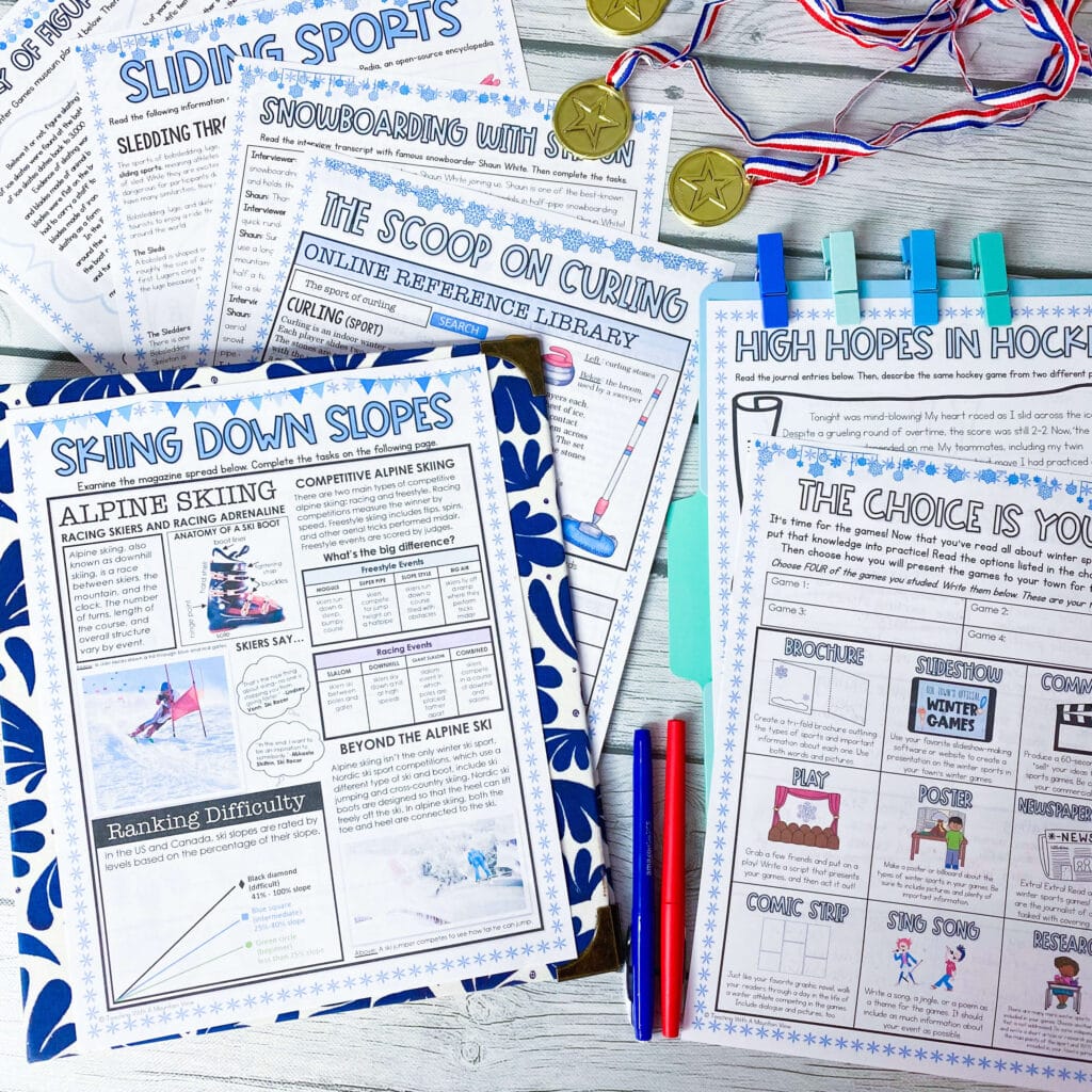 Winter Games 2026 Reading and Math Resources | Winter Sports - Teaching ...