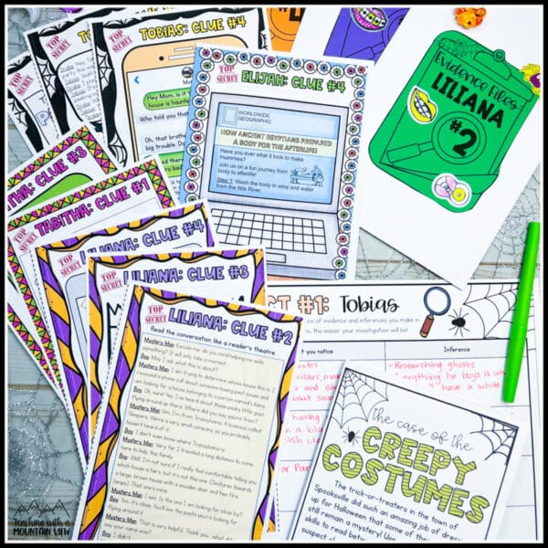 Upper Elementary Halloween Literacy Activities - Teaching with a ...