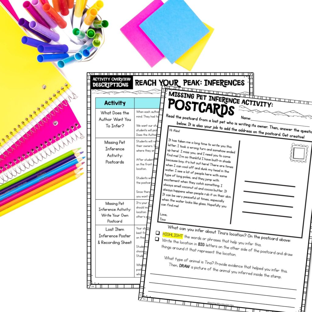 Inference Picture Book Companion | Read Aloud Lesson - Teaching with a ...