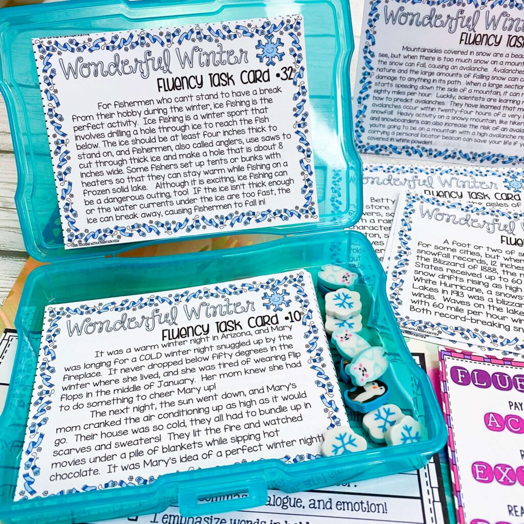 Fluency Task Cards Archives - Teaching with a Mountain View